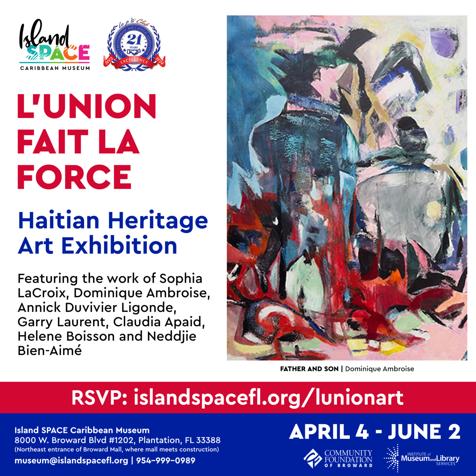 L’Union Fait La Force – Haitian Heritage Art Exhibit – Island SPACE
